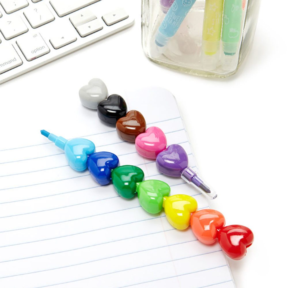 Stacking Heart Crayons - IPPINKA
